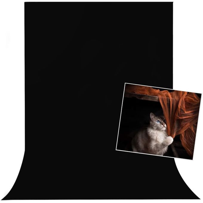 5x3M Black Screen Backdrop For Photography Background, Large Black ...