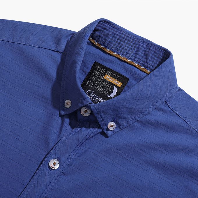 Clever Shirt Men's, Stylish Long-sleeved Oxford Cotton, Blue | Jumia Egypt