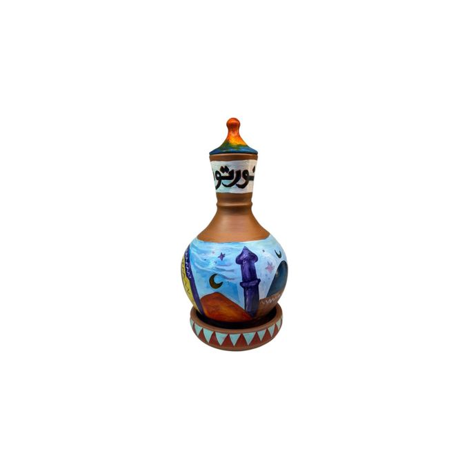 Pottery water jar - Multicolor- Nawrtona - made by natural Aswan clay ...