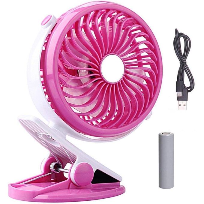 USB Mini Fan, Clip On Desk Rechargeable Fan - Assorted